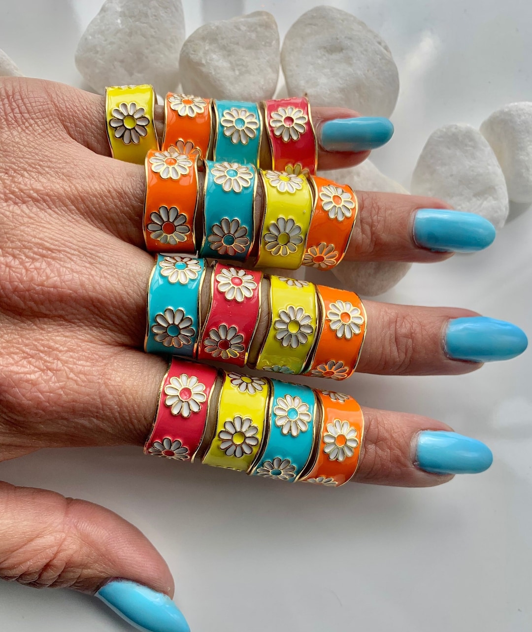 Flower Open Rings - Etsy
