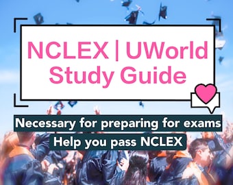 Uworld Rn Nclex Study Plan | Etsy