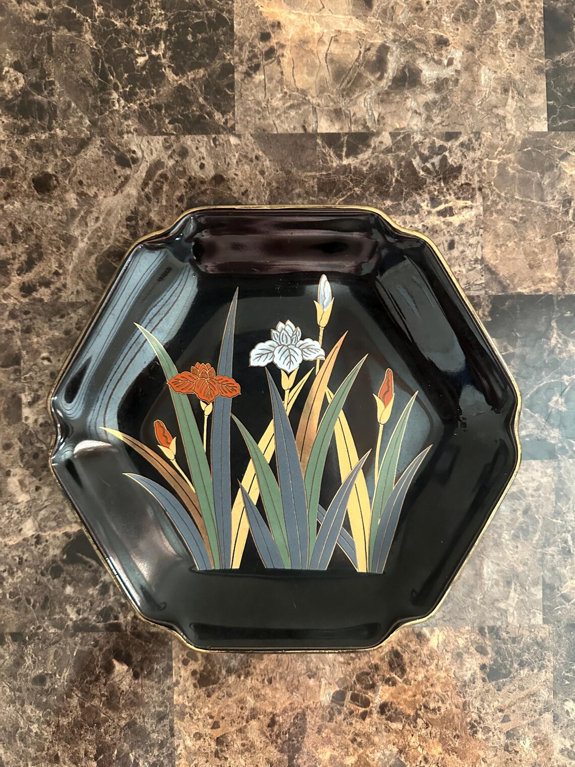 Otagiri Japan Royal Iris Plate, Decorative Plate, Wall Decor, Serving ...