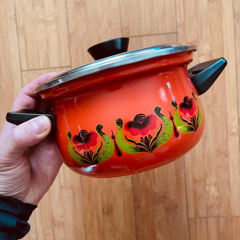 Enamel Pot With Lid - Etsy