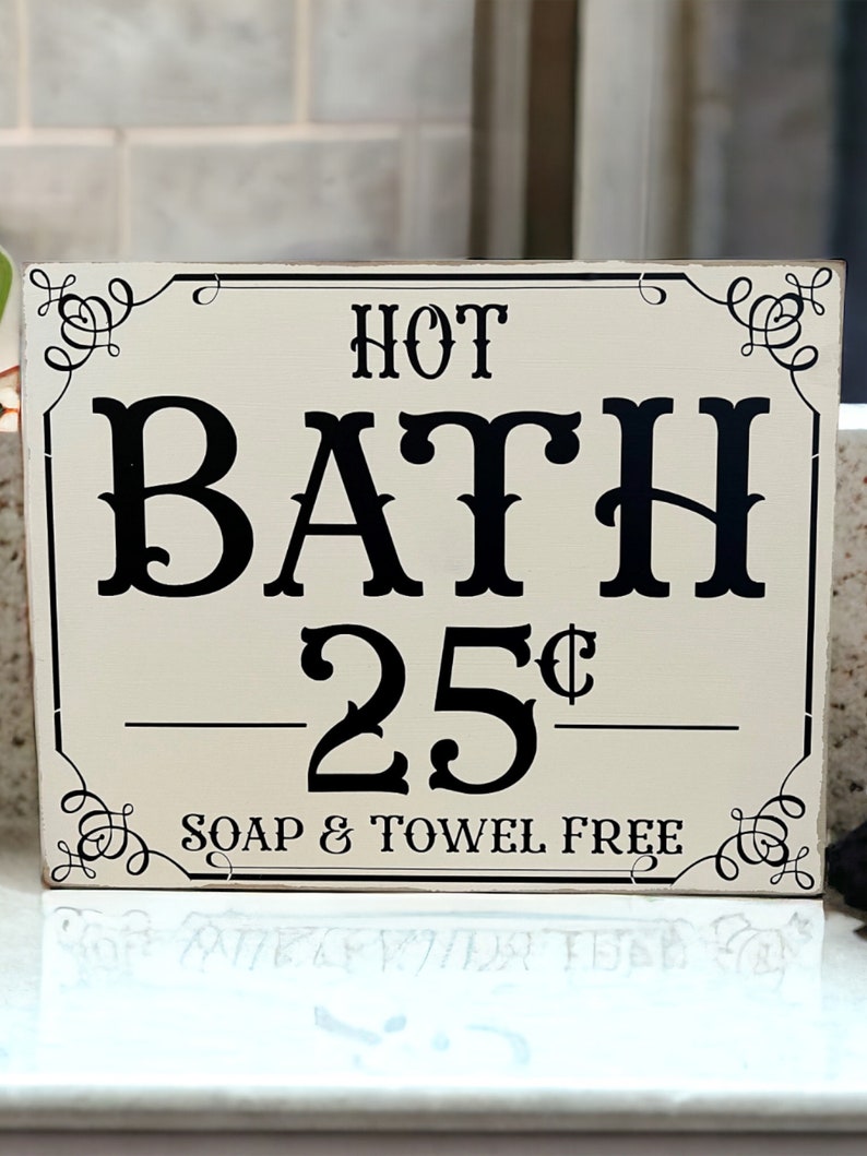 Add a Touch of Vintage Charm to Your Bathroom With Our 11 X 14 Wood ...