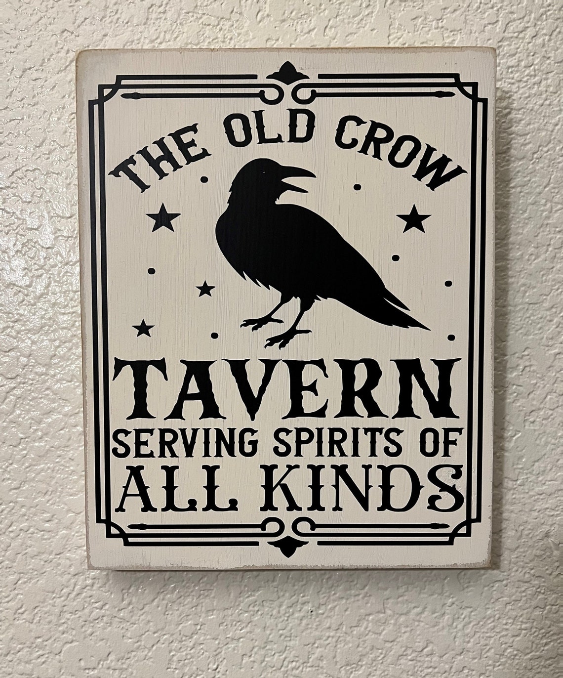 Vintage Style Sign 'the Old Crow Tavern Serving Spirits - Etsy