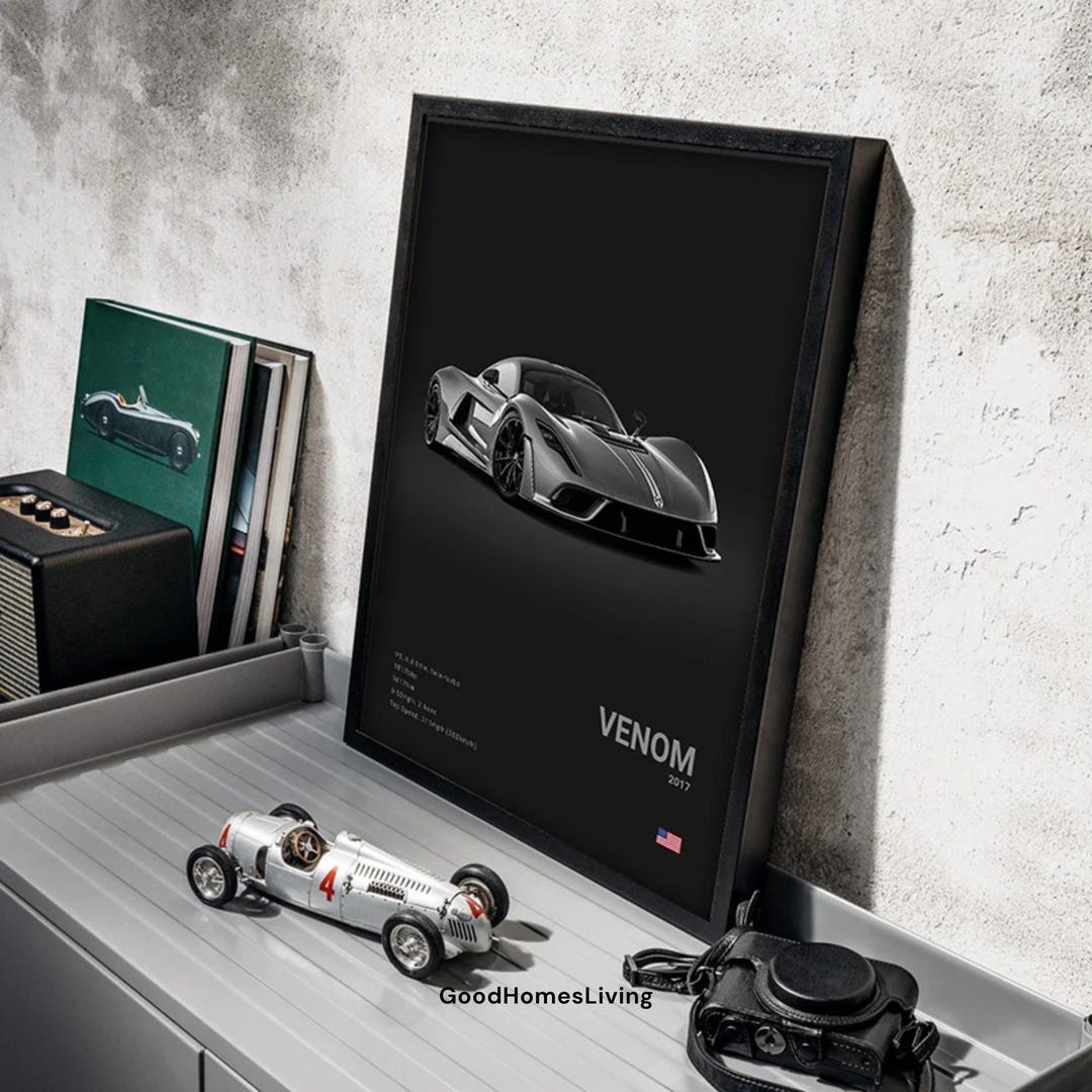 Supercar Wall Art Luxury Car Poster Hyper Car Art Print Car Wall Decor ...