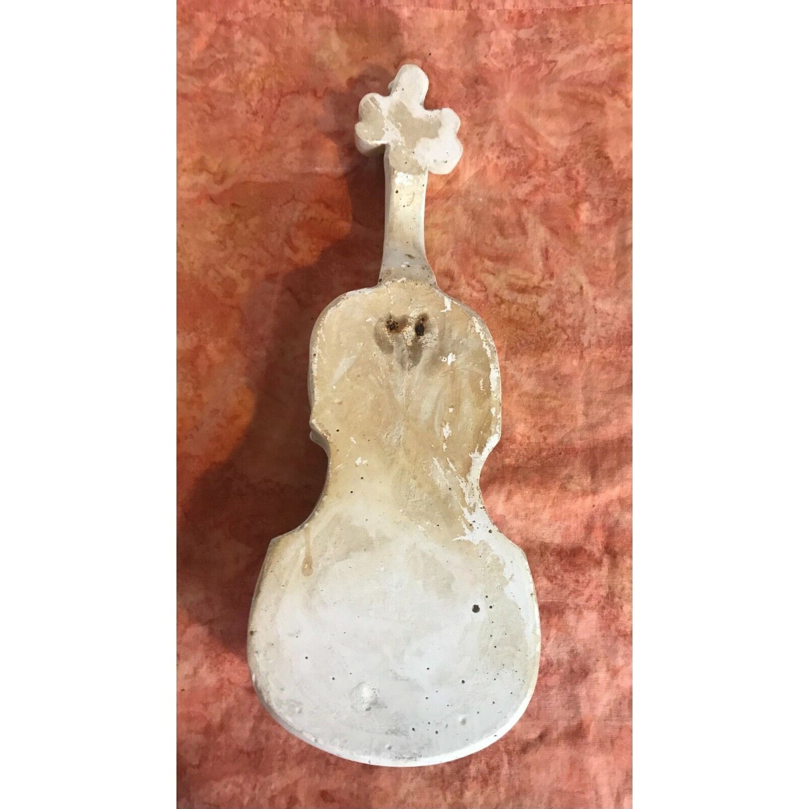 Vintage Chalkware Violin & Musical Note Shelf Set Mid Century Wall ...