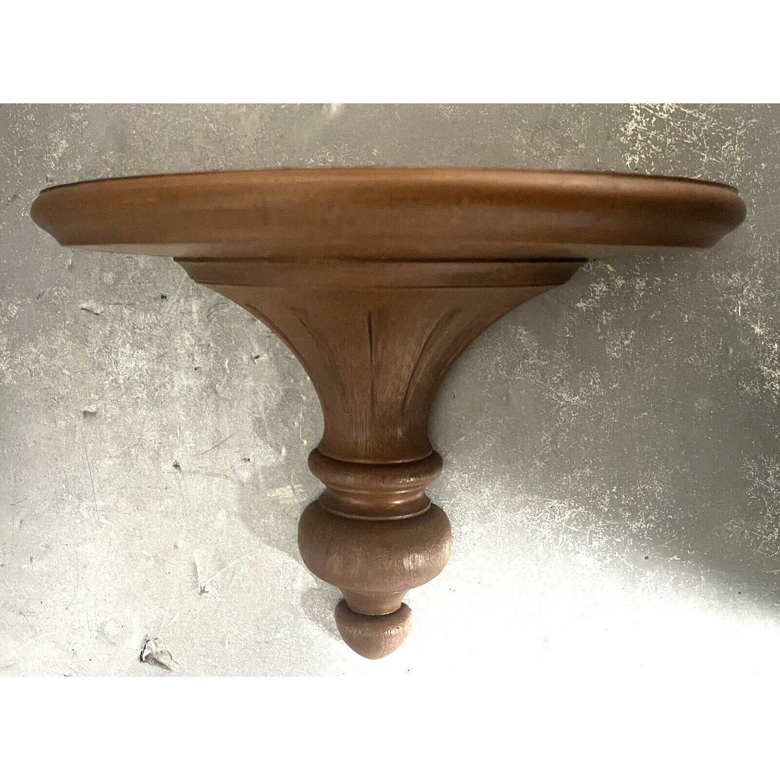 Homco Syroco Faux Wood Wall Shelf Decor Lightweight Half Moon 3506 12x9 ...