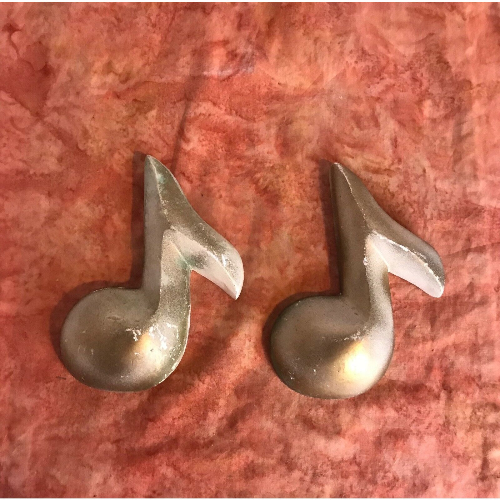 Vintage Chalkware Violin & Musical Note Shelf Set Mid Century Wall ...