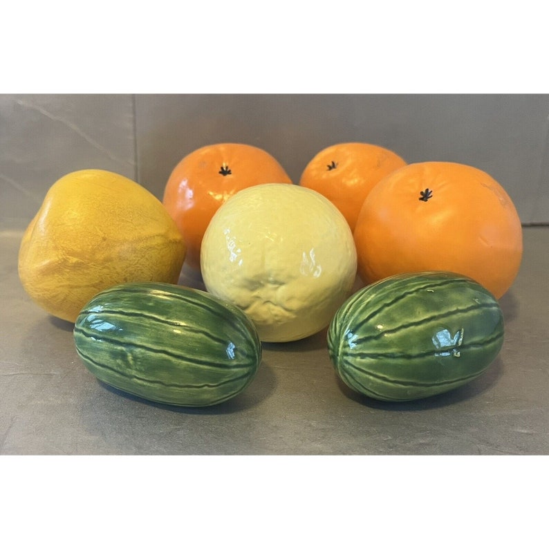 Ceramic Heavy Life-size Faux Life-like Fruit Lot of 7 Vintage - Etsy