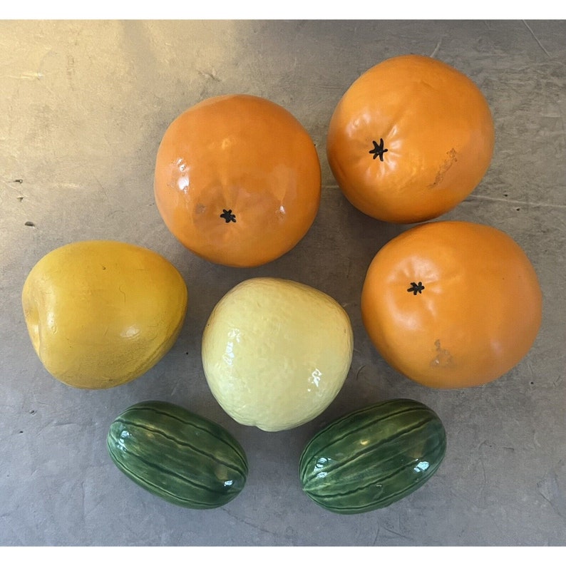 Ceramic Heavy Life-size Faux Life-like Fruit Lot of 7 Vintage - Etsy