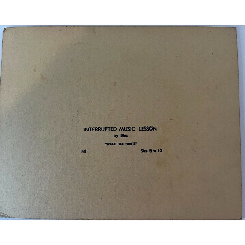 Vintage Winde Fine Prints interrupted Music Lesson by David Bles 331 ...