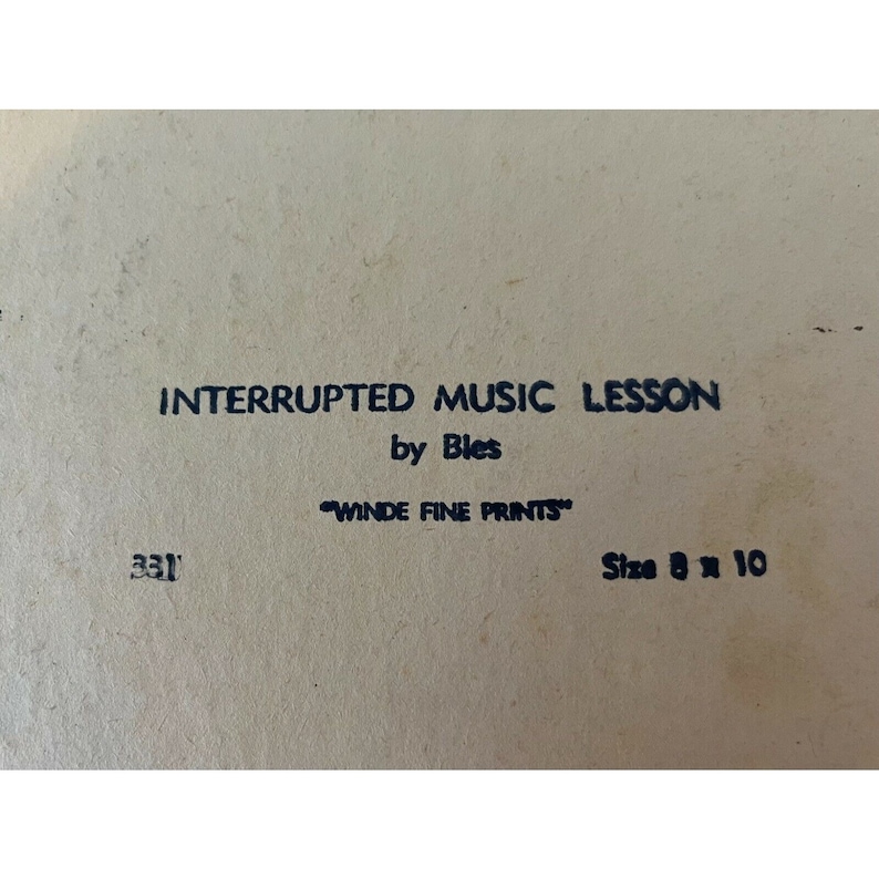 Vintage Winde Fine Prints interrupted Music Lesson by David Bles 331 ...