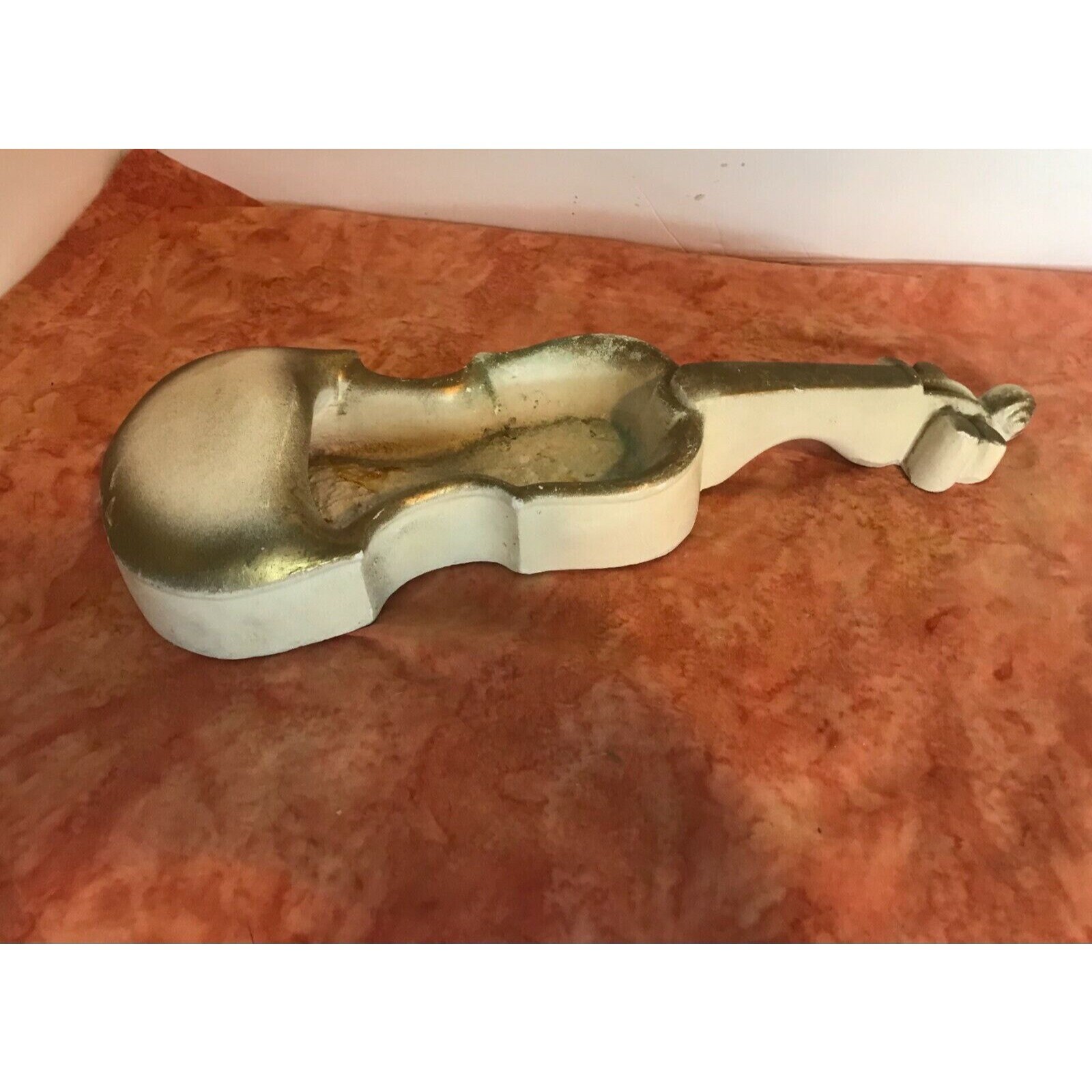 Vintage Chalkware Violin & Musical Note Shelf Set Mid Century Wall ...