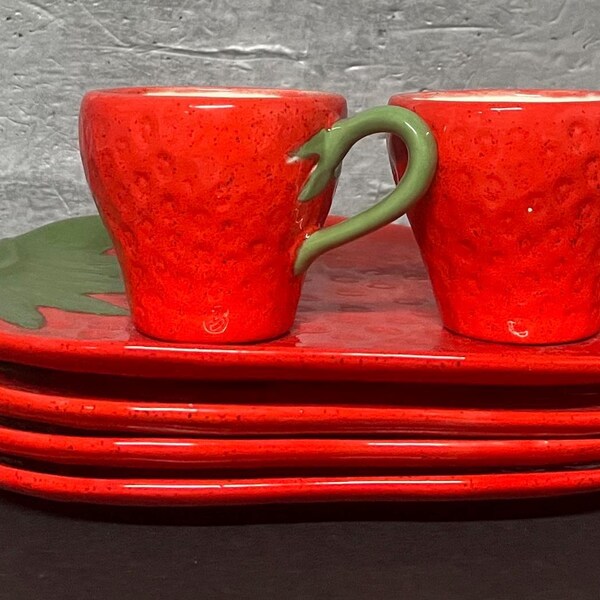 Strawberry Dinnerware - Etsy