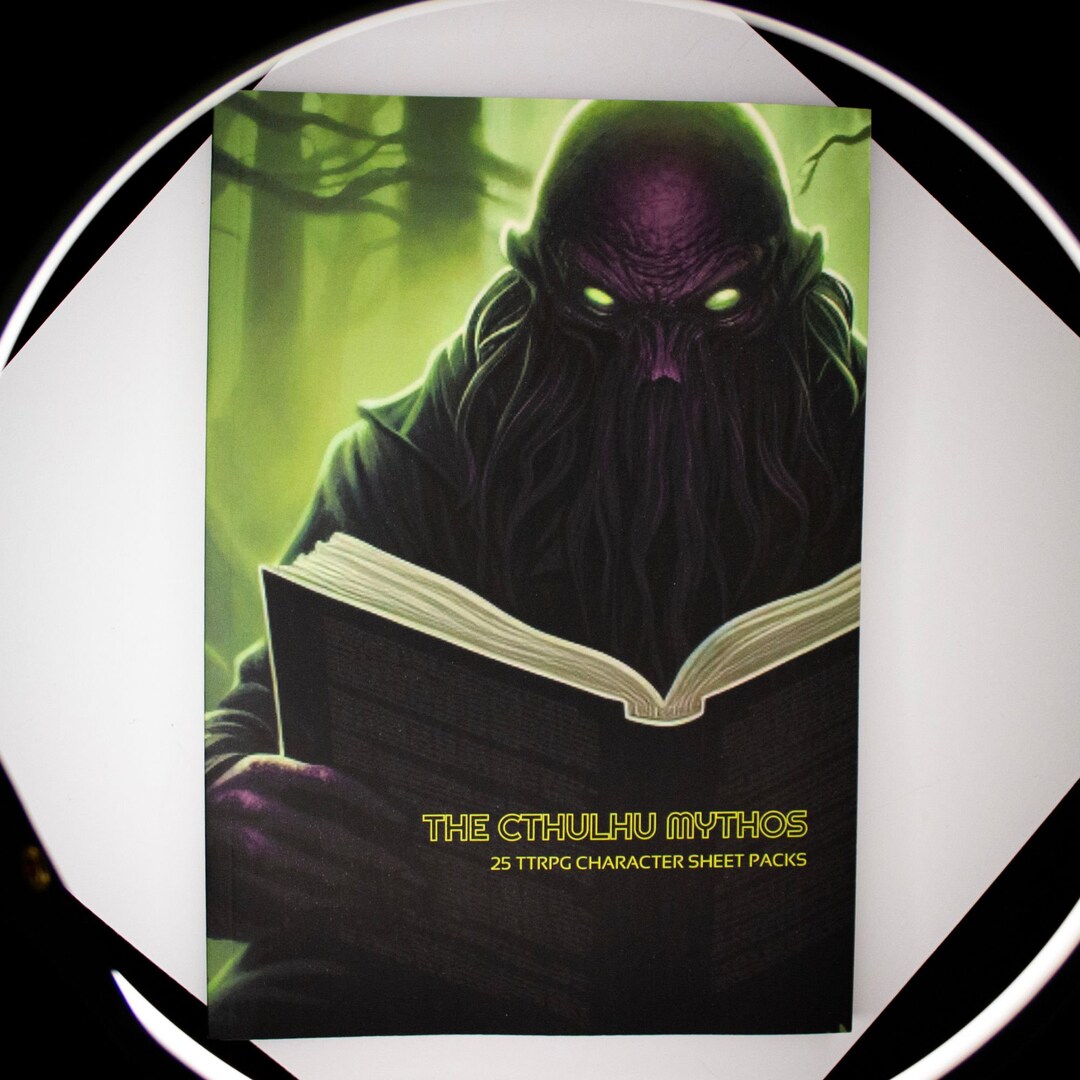 Cthulhu Mythos TTRPG Character Sheet Book 25 Full Character Sheets for ...