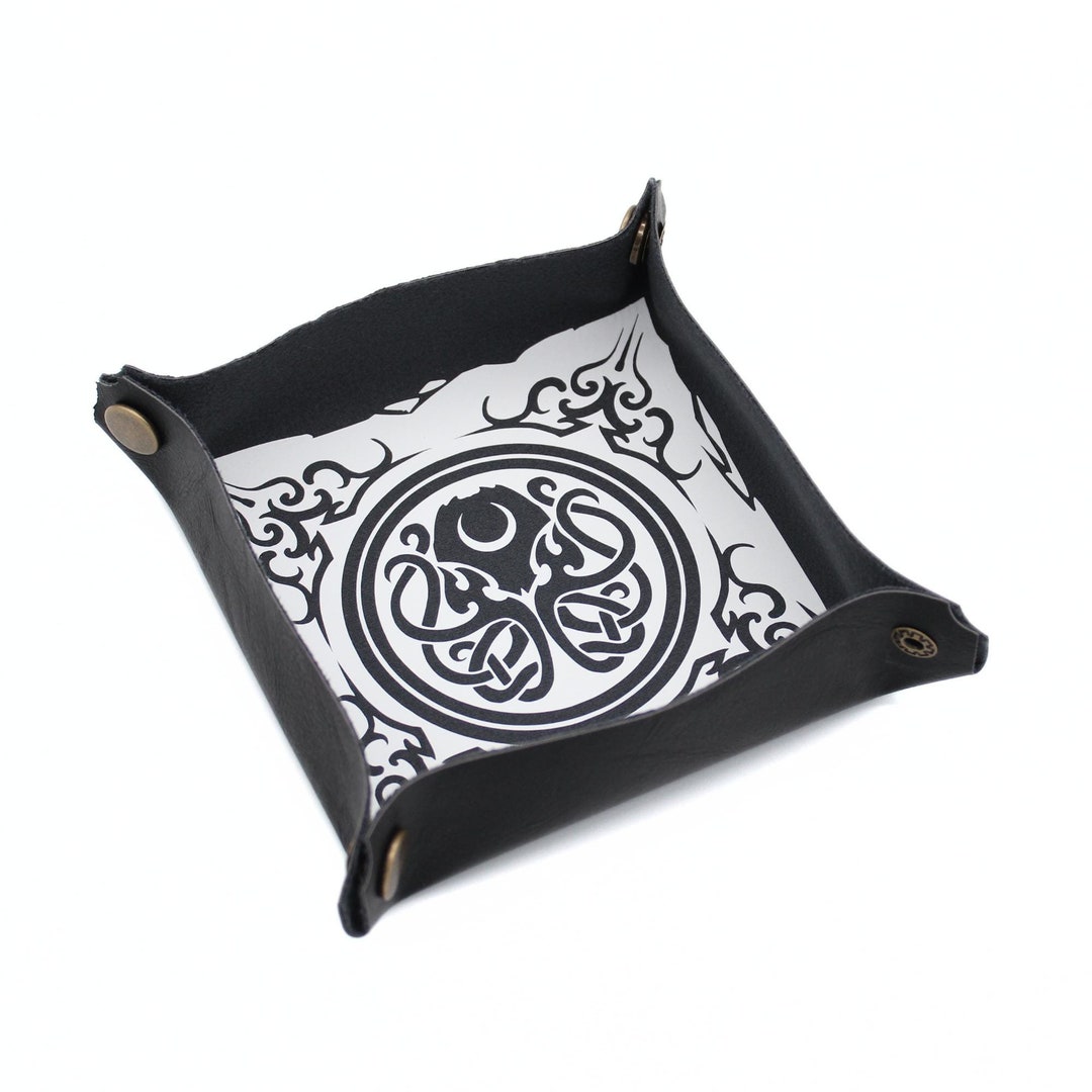 Cthulhu Crest Faux Leather Dice Tray | 100% Handmade, Ttrpgs and D&D 5 ...