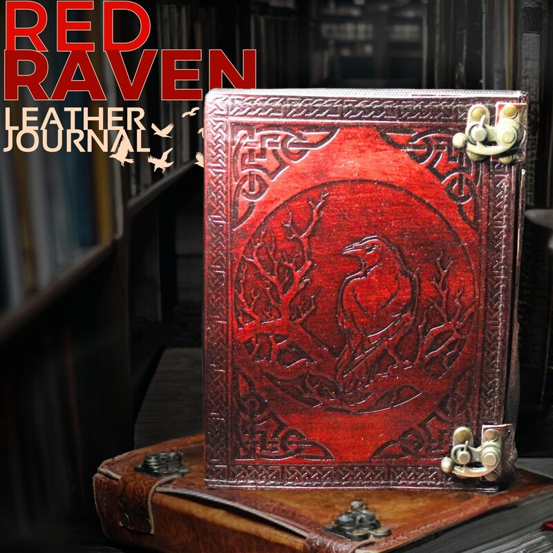 Red Leather Journal - Etsy