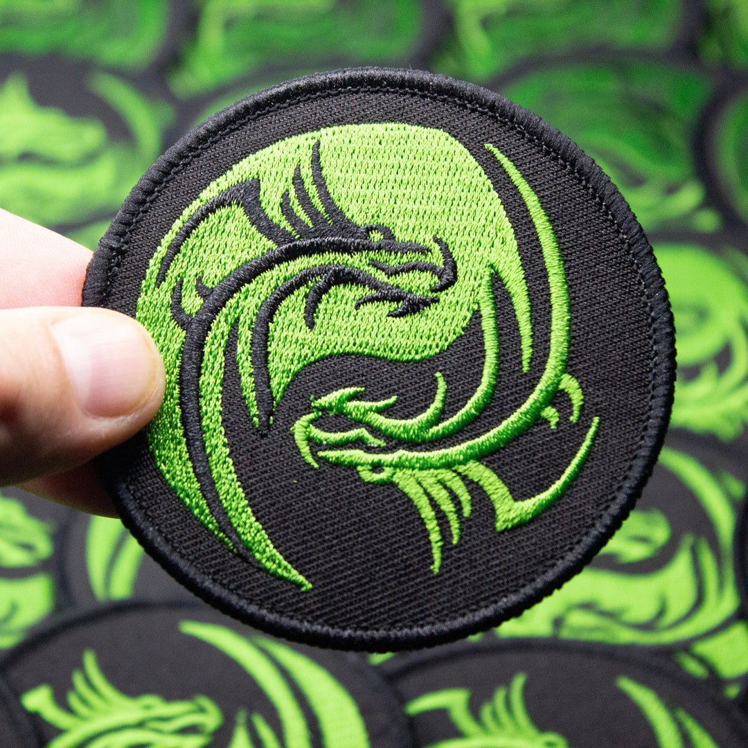 Double Dragon Embroidered Patch - Etsy