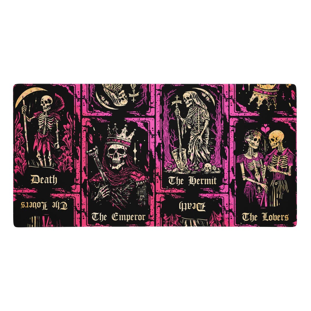 Skeleton Tarot MTG Playmat | 35x16", 3mm Thick, Dungeons and Dragons ...