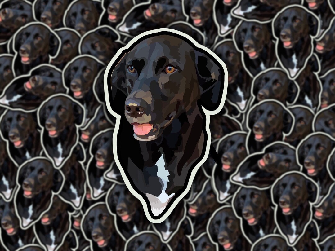 Black Lab Sticker - Etsy