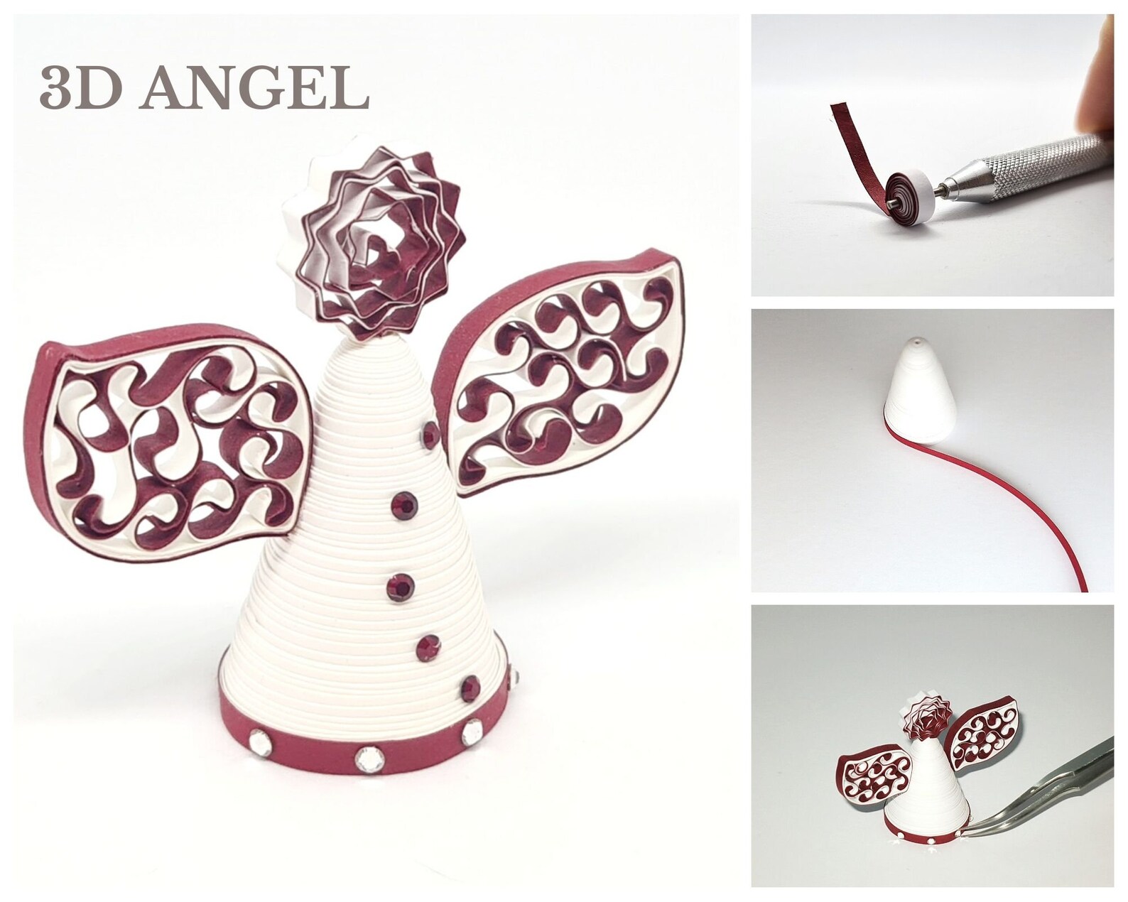 3D Angel Quilling Tutorial PDF Digital Download - Etsy