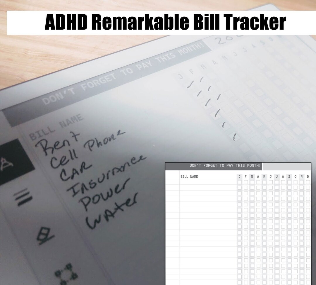 ADHD Remarkable Bills Templates - Etsy