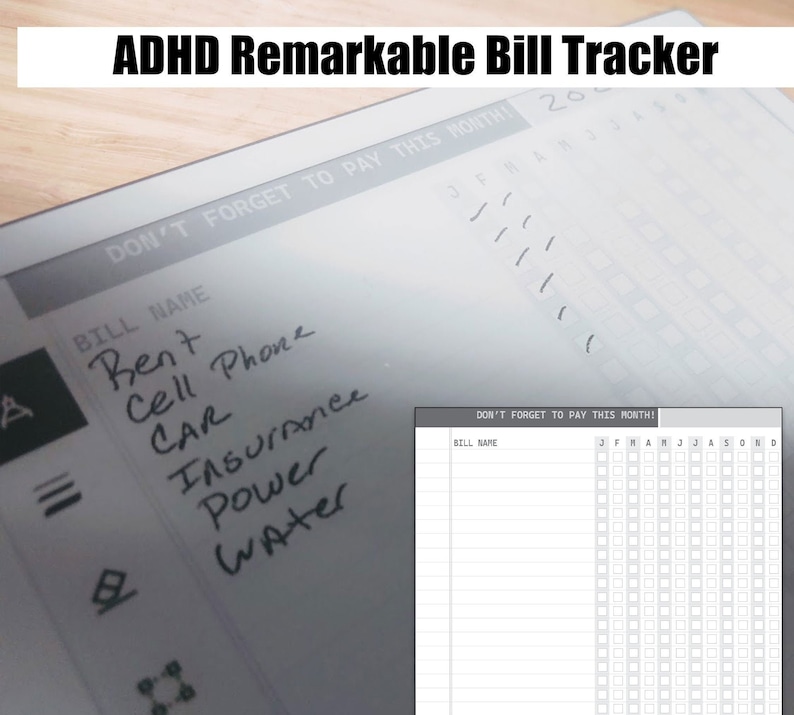 ADHD Remarkable Bills Templates - Etsy