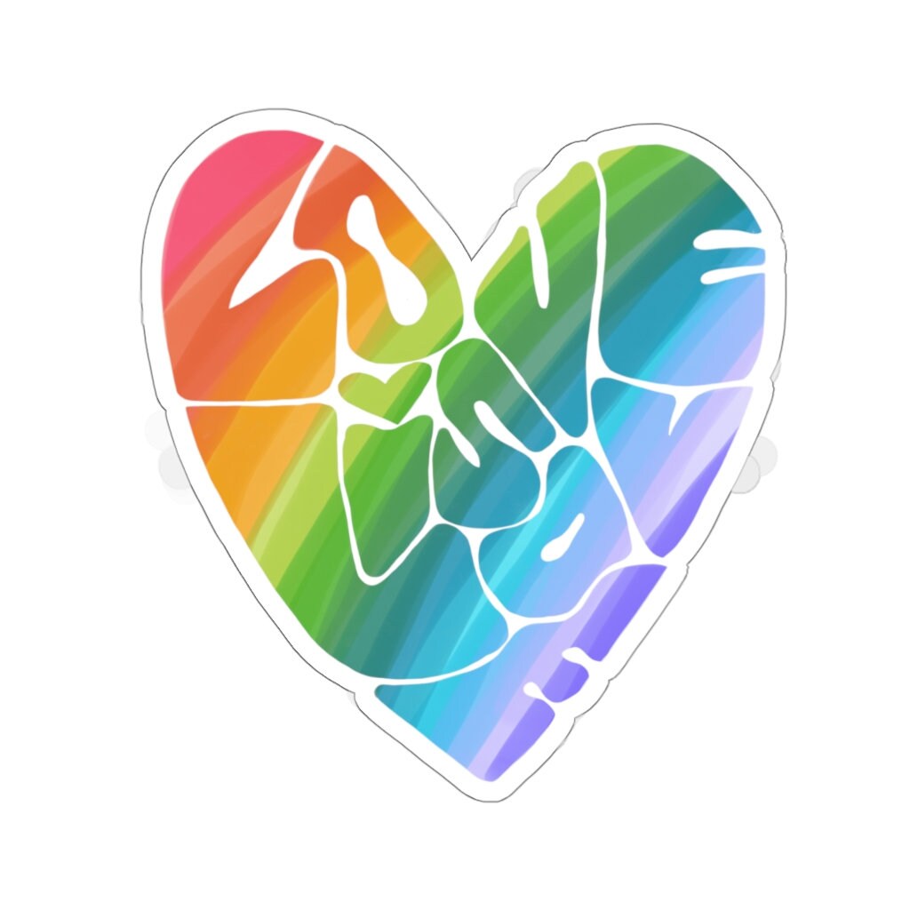 Love is Love Sticker Heart Rainbow Pride LGBTQ Stickers - Etsy