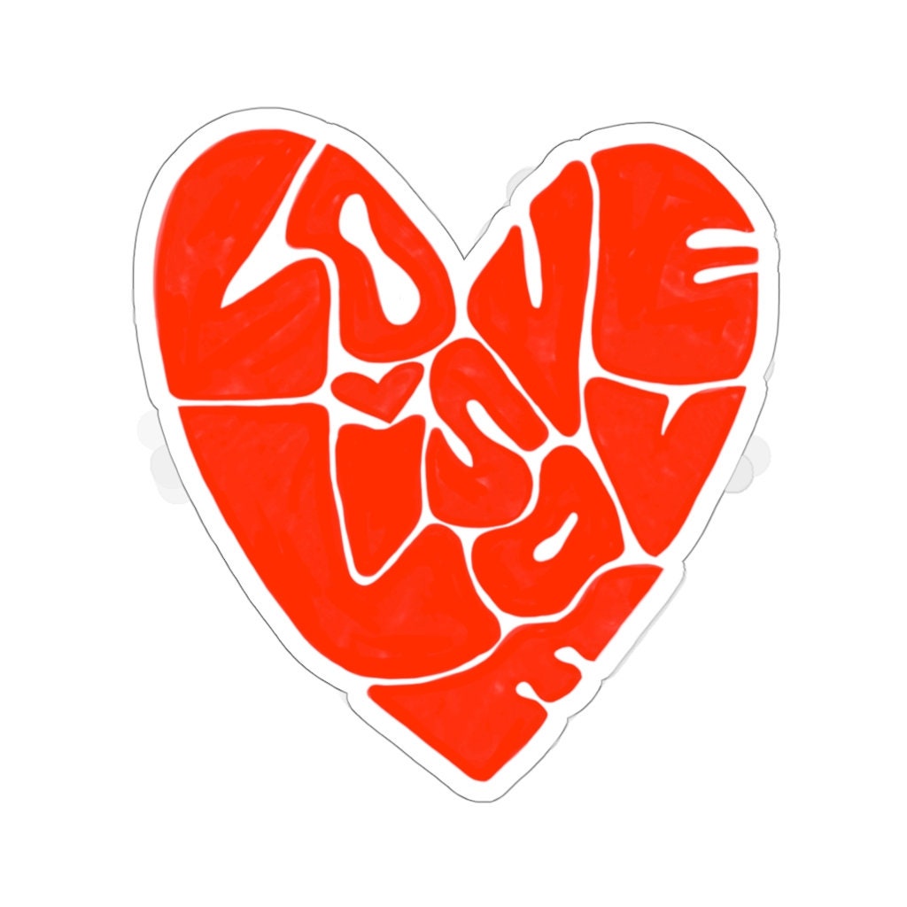 Love is Love Sticker Heart Red Pride LGBTQ Stickers - Etsy