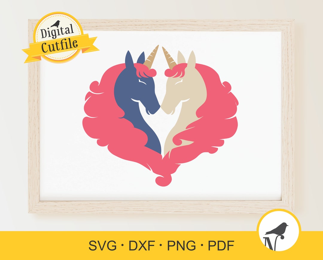 Unicorn Svg, Unicorn Couple Svg, Unicorn Heart Svg, Unicorn Cut File ...
