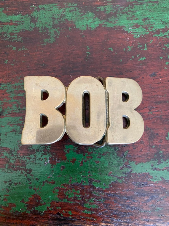 vintage bob belt buckle - Gem