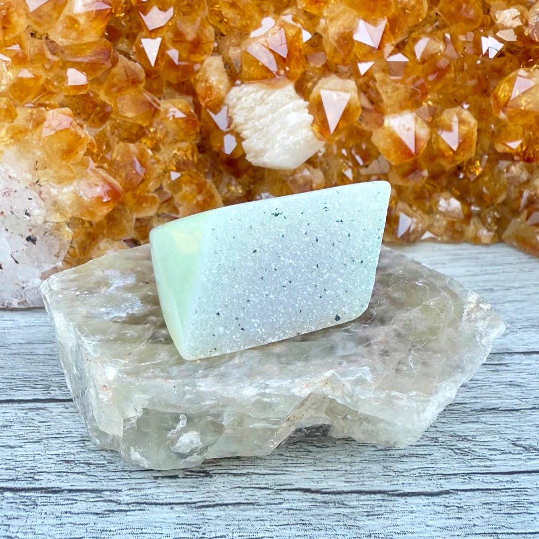 Flaxen Fields Rock Candy Ring Light Flaxen Yellow Green Gray Agate With ...