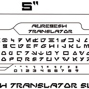 Star Wars Aurebesh Translator Slate - Galaxy's Edge Batuu Black Spire ...