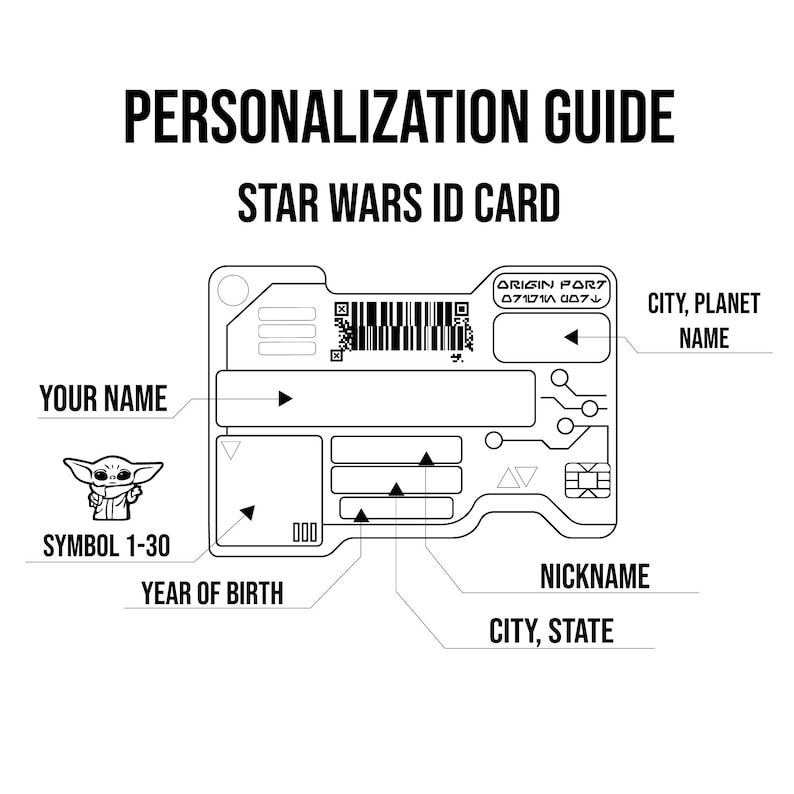 Star Wars ID Card Galaxy's Edge Batuu Black Spire - Etsy