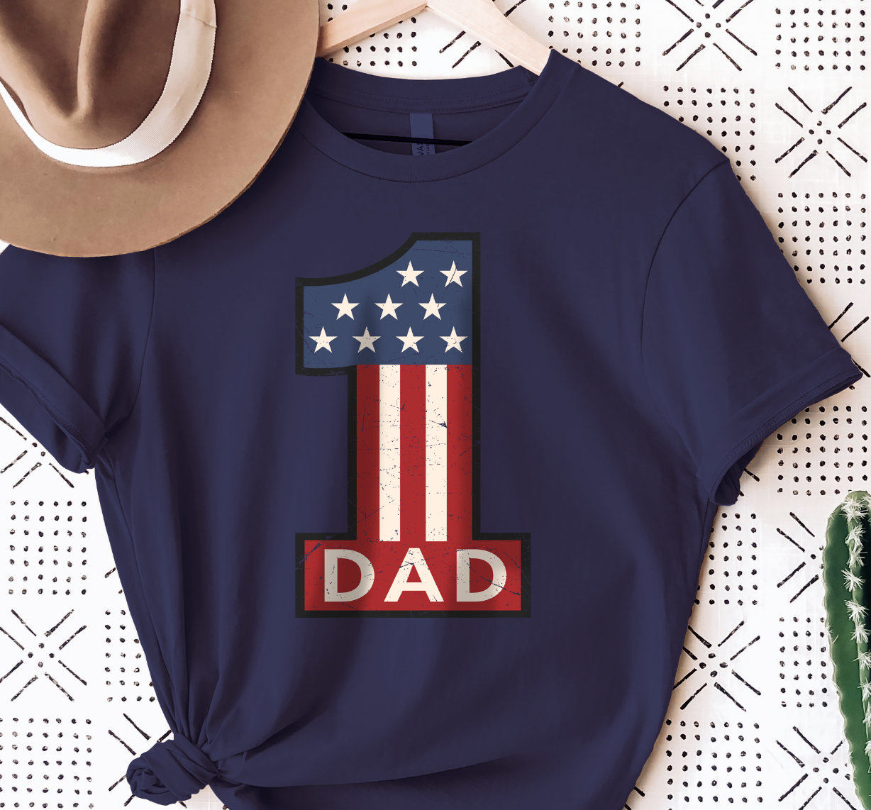 Number One Dad SVG USA Flag Father's Day Digital Download Sublimation T ...