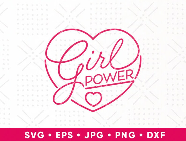 Girl Power Heart SVG Digital Cute T-shirt File Download Png - Etsy