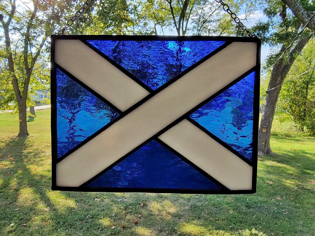 Stained Glass Flag of Scotland / Flag of Scotland / Scottish Flag ...