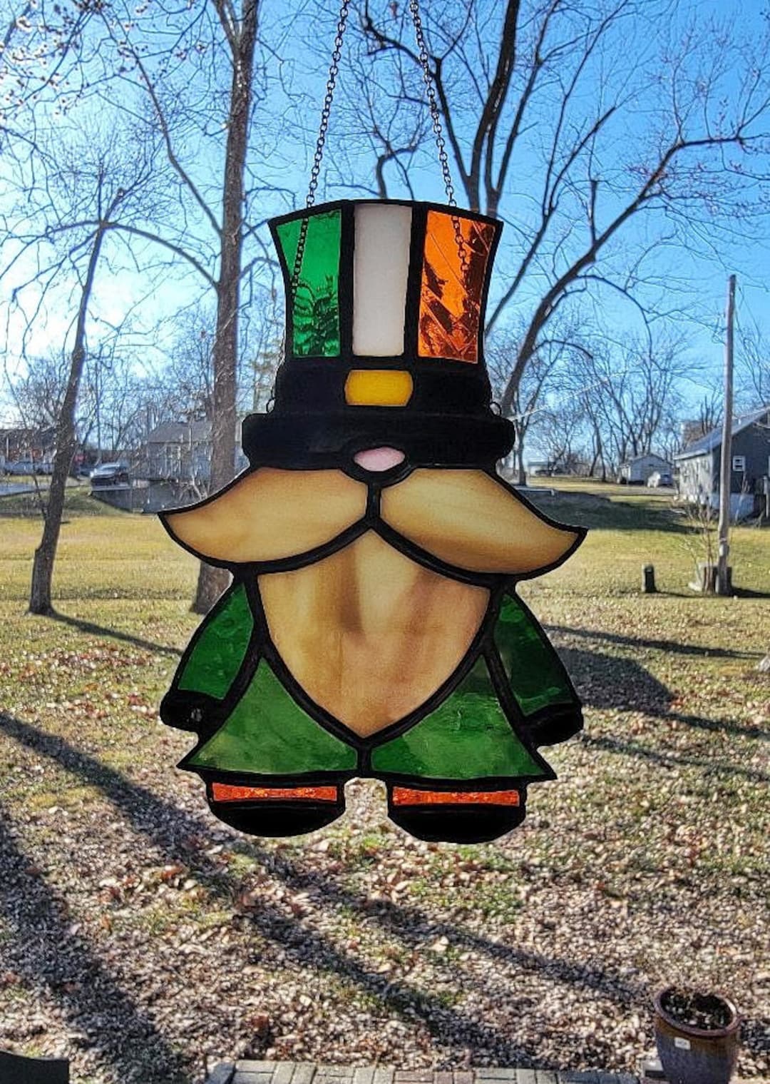Saint Patrick's Day Sun Catcher / Gnome Suncatcher / Shamus the Irish ...