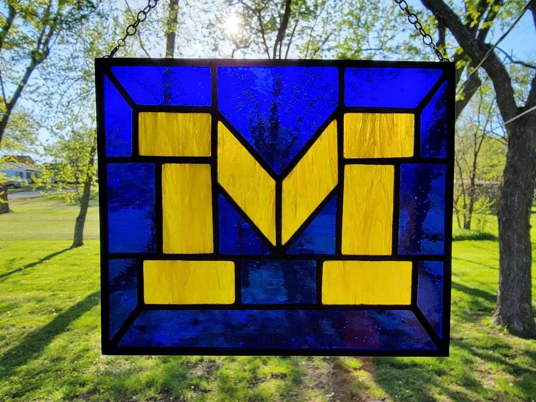 University of Michigan Sun Catcher / Michigan / Michigan Fan / Go Blue ...