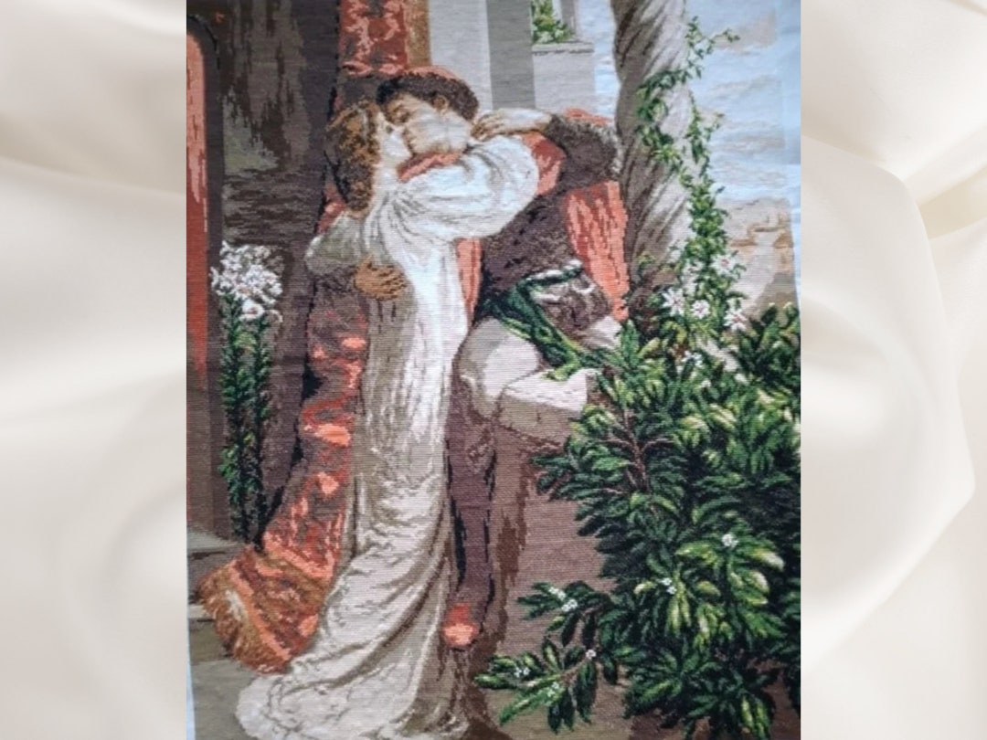 Romantic Romeo & Juliet Portrait Art - Hand-made Cross Stitch ...
