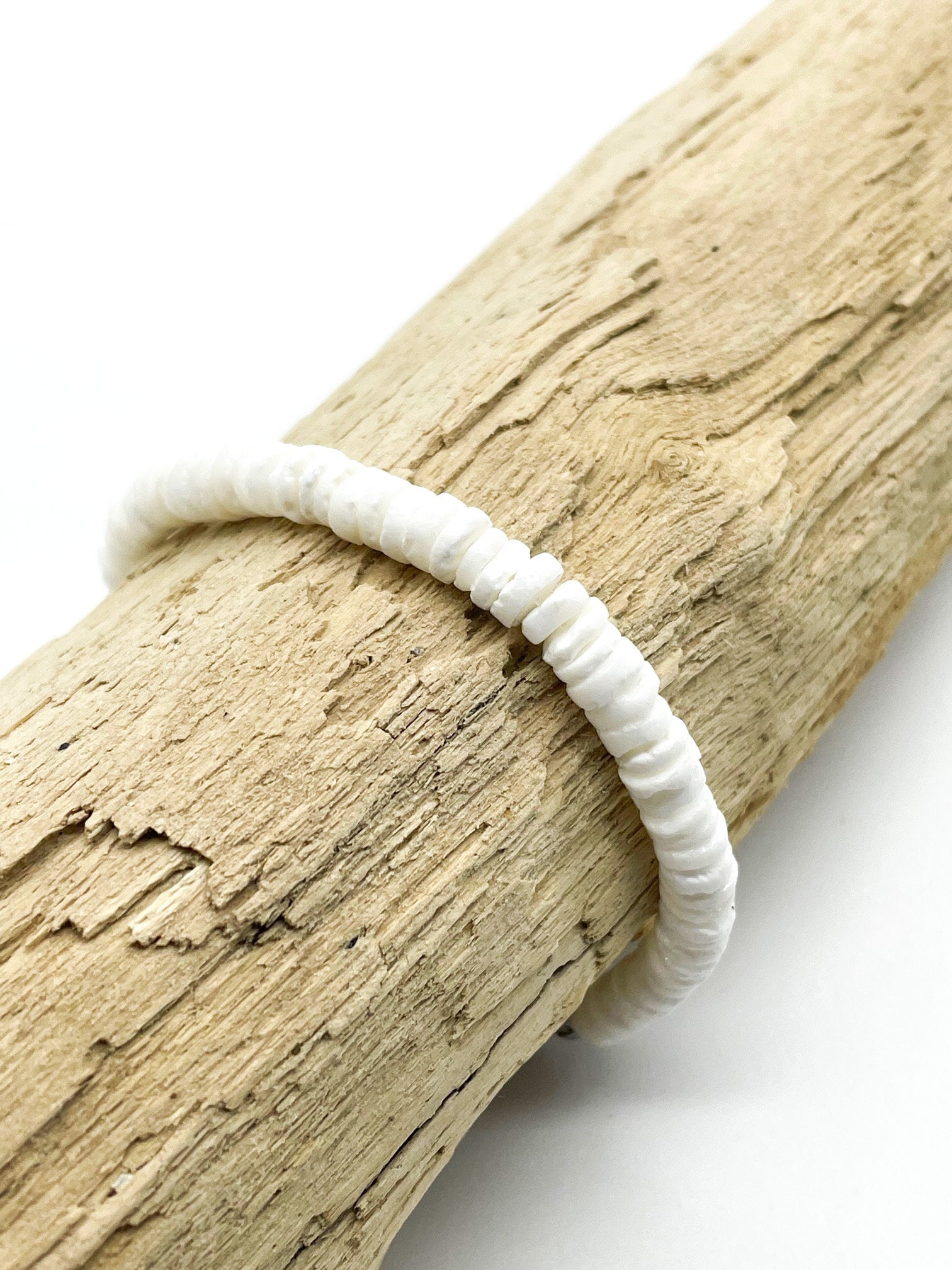 Handmade White Puka Shell Bracelet Surf-style Beach - Etsy UK