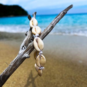 White Cowrie Shell Anklet | Seashell Ankle Bracelet | Beach Jewellery ...