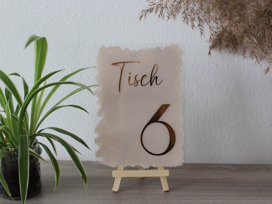 Table Numbers Sign Acrylic, Acrylic Sign Table Numbers, Table ...