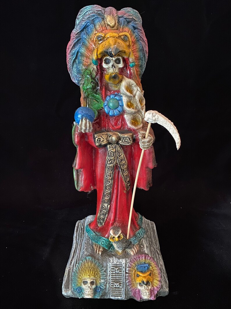New Santa Muerte Red Azteca - Etsy