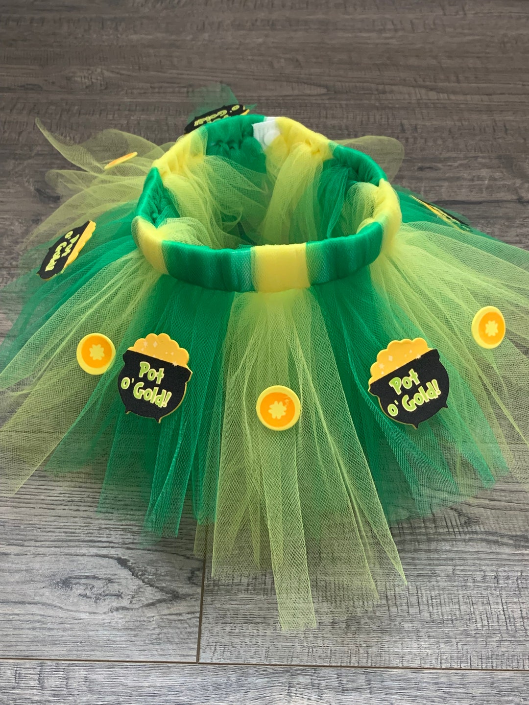 St. Patricks Day Pot of Gold Green & Yellow Tutu - Etsy