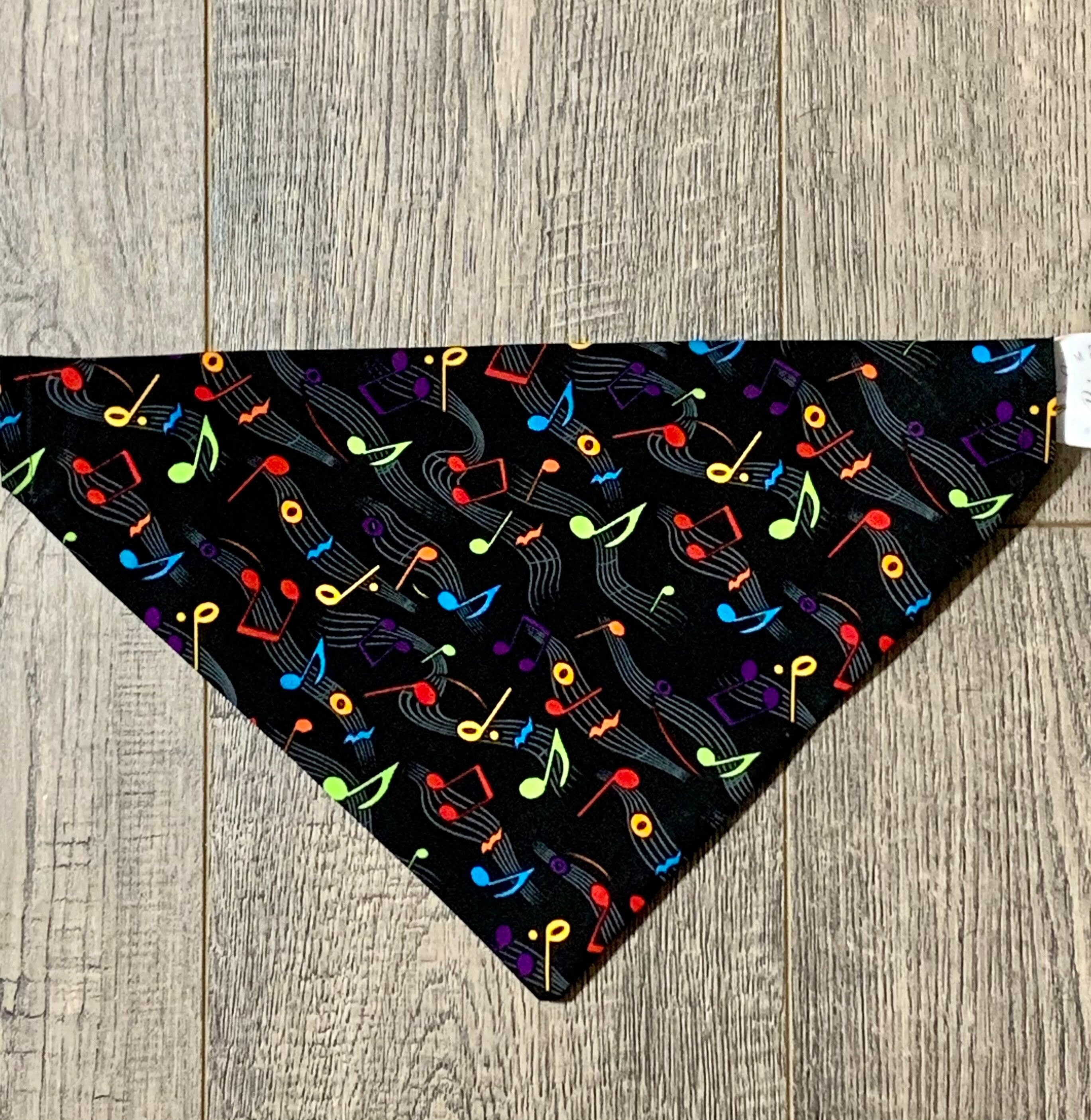 Music Notes Bandana Slip on Collar Bandana Dog Bandana Cat Bandana ...