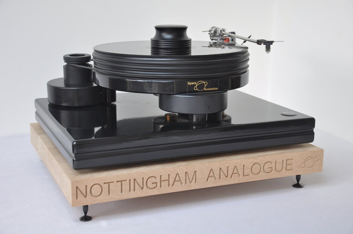 Personalised Solid Oak Turntable Levelling Isolation Plinth 45mm Thick ...