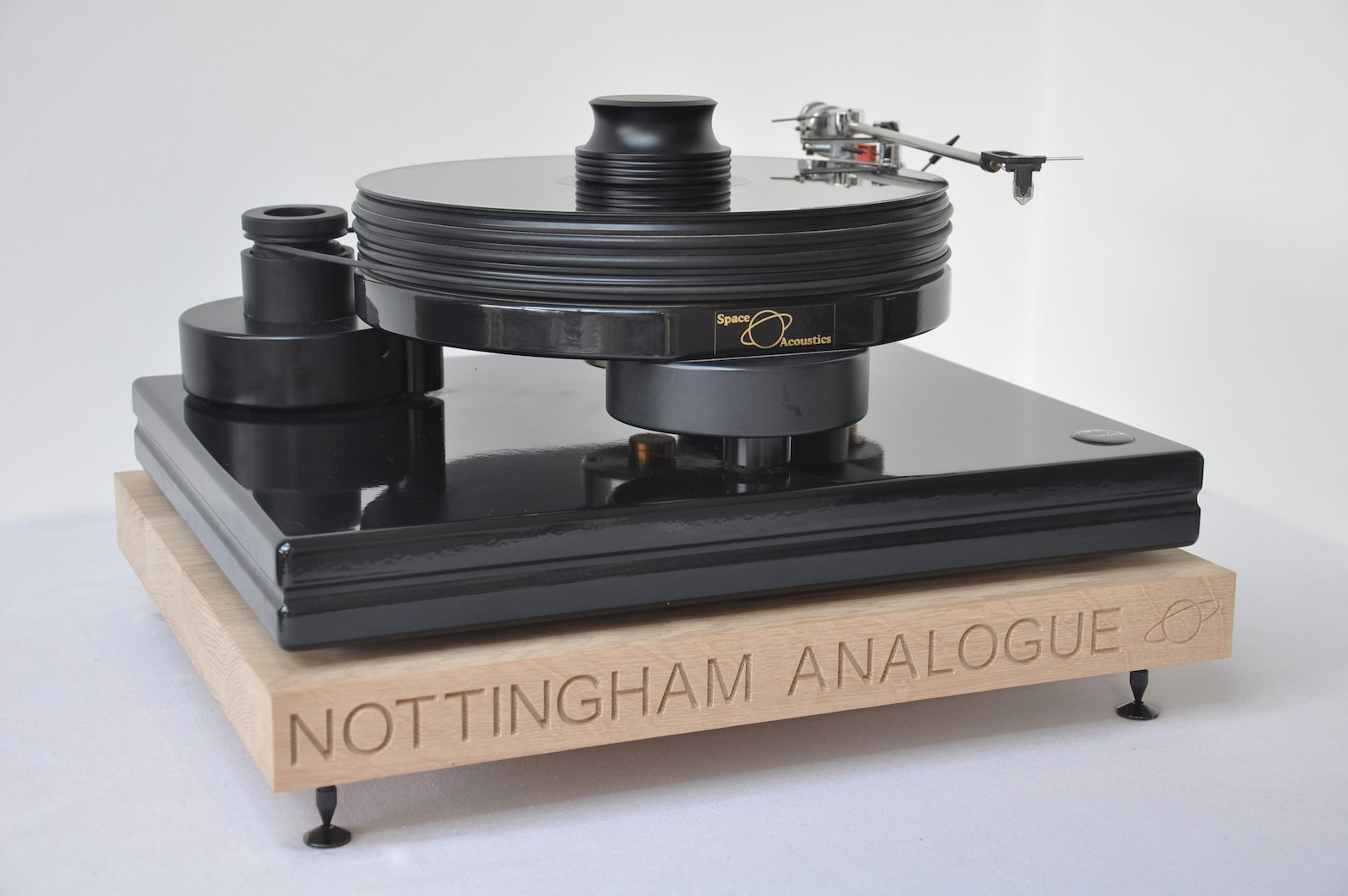 Personalised Solid Oak Turntable Levelling Isolation Plinth 45mm Thick ...
