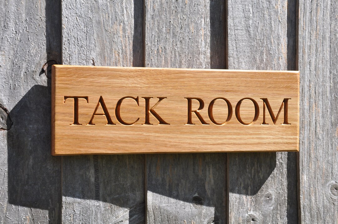 Personalised Engraved Stable Sign, Solid Oak | Equestrian Birthday Gift ...
