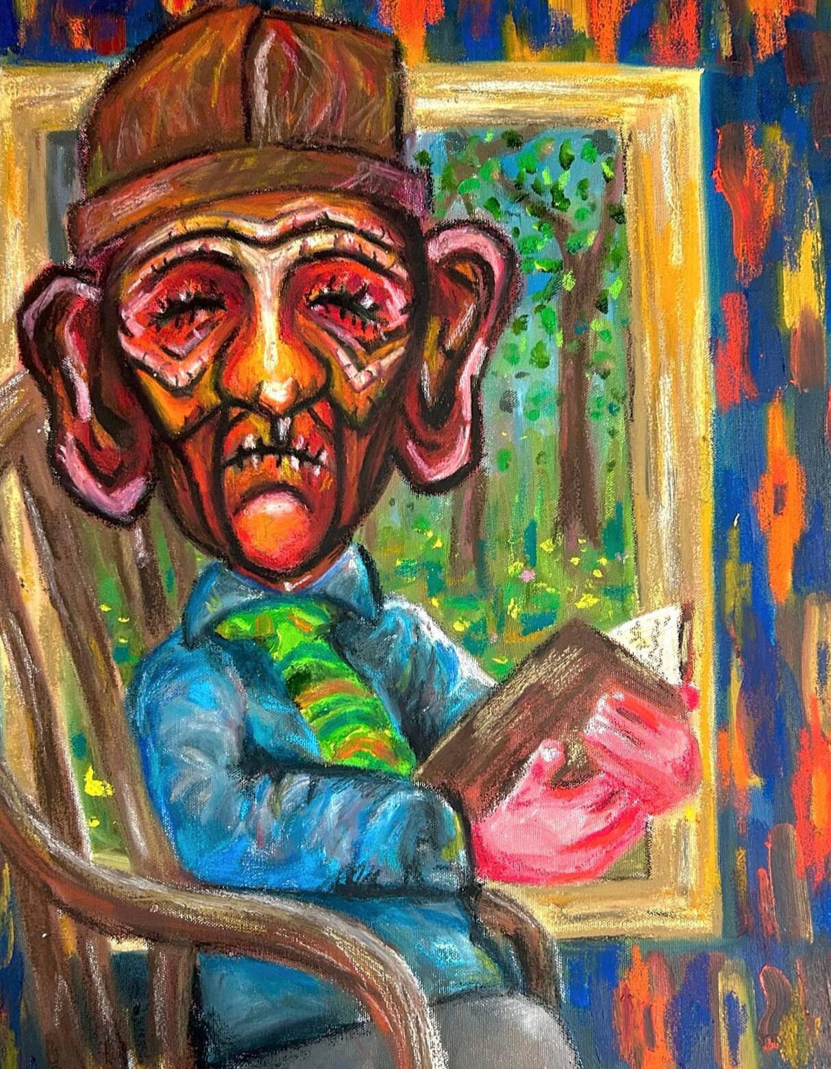 Old Man Oil Painting 17x22 Original - Etsy