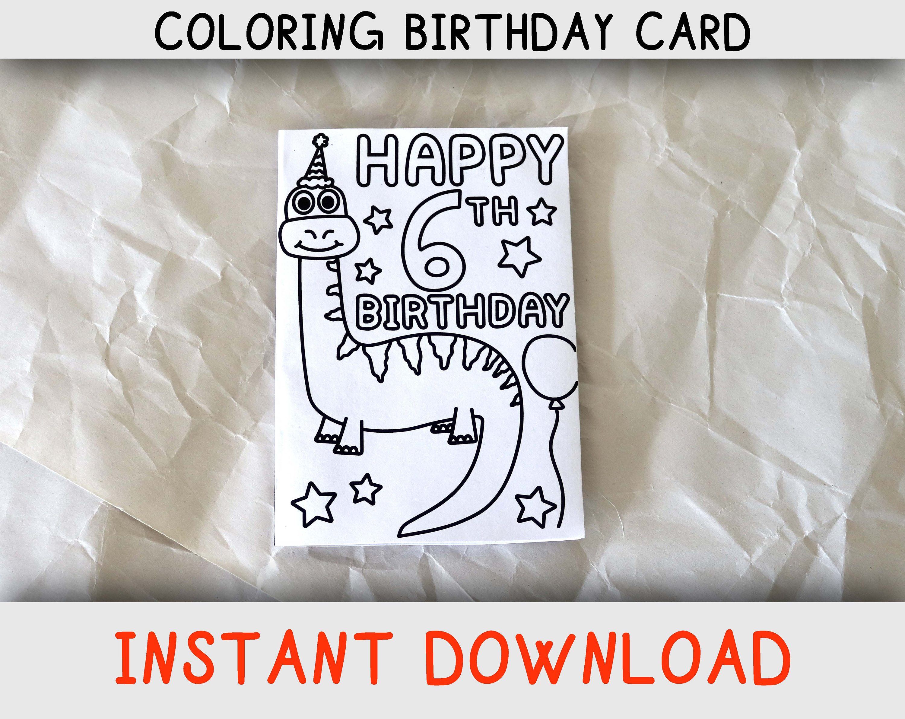 6th Birthday Coloring Pages