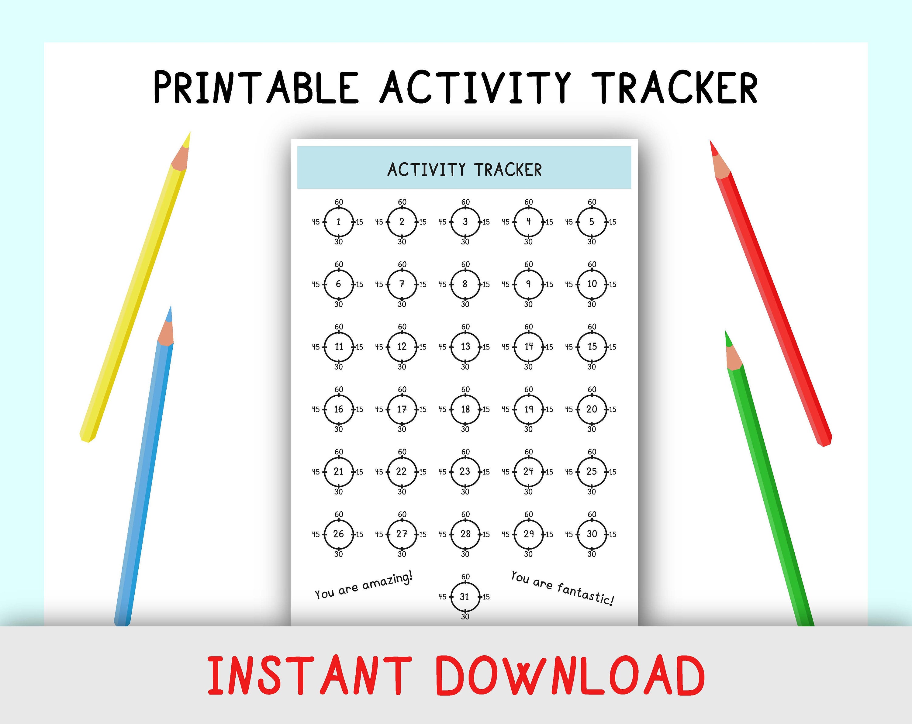 Printable Daily Activity Tracker to Track Your Daily Activity, A4, A5 ...